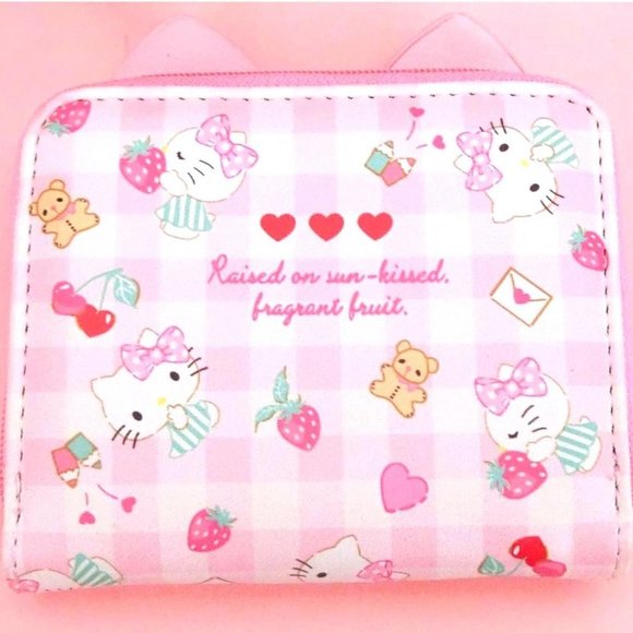 Sanrio | Bags | Sanrio Hello Kitty Wallet Pink Short With Zipper 2 ...